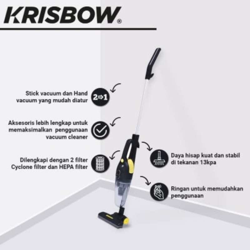 Jual Krisbow Vacuum Cleaner Hand Stick Penghisap Debu Kering 400 Watt ...