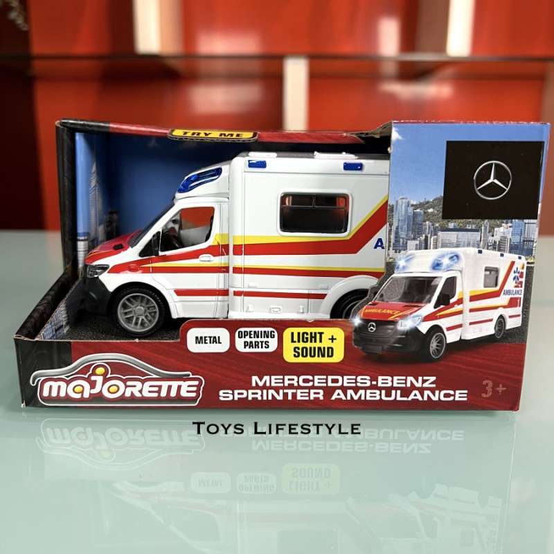 Jual Mobil Majorette Diecast Mercedes Benz Sprinter Ambulance (BUNYI ...