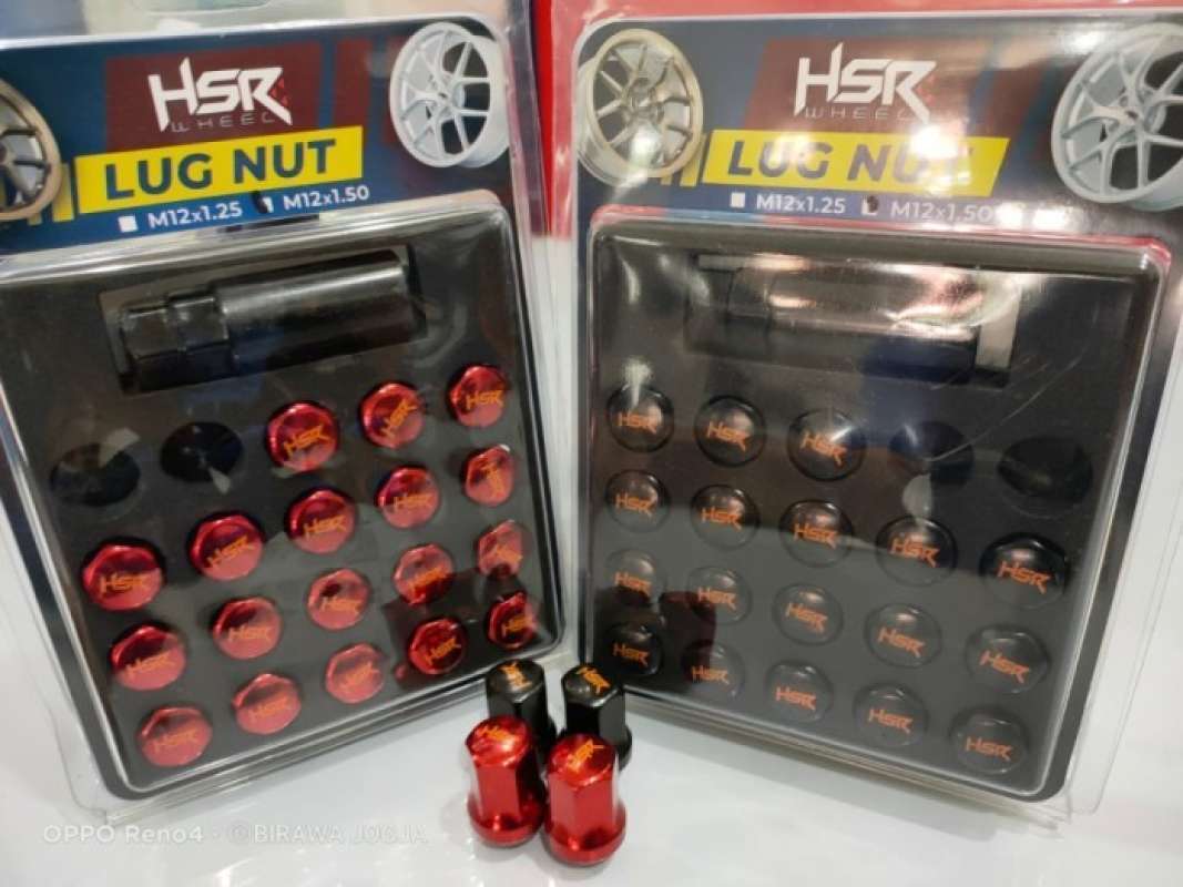 Jual BAUT MUR RODA HSR YARIS TRD Warna RED dan BLACK ukuran 1,5 di ...