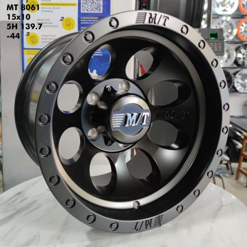 Jual Velg Mobil Mt 15x10 5h 139.7 Et-44 Matt Black Jimny Taft Katana ...