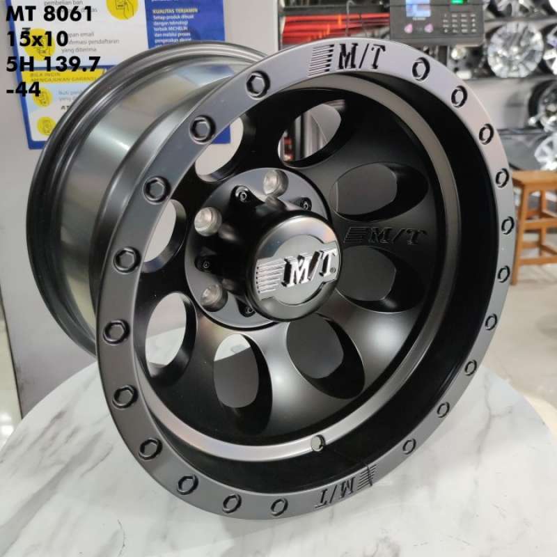 Jual Velg Mobil Mt 15x10 5h 139.7 Et-44 Matt Black Jimny Taft Katana ...