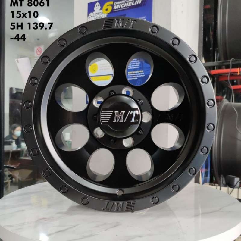 Jual Velg Mobil Mt 15x10 5h 139.7 Et-44 Matt Black Jimny Taft Katana ...
