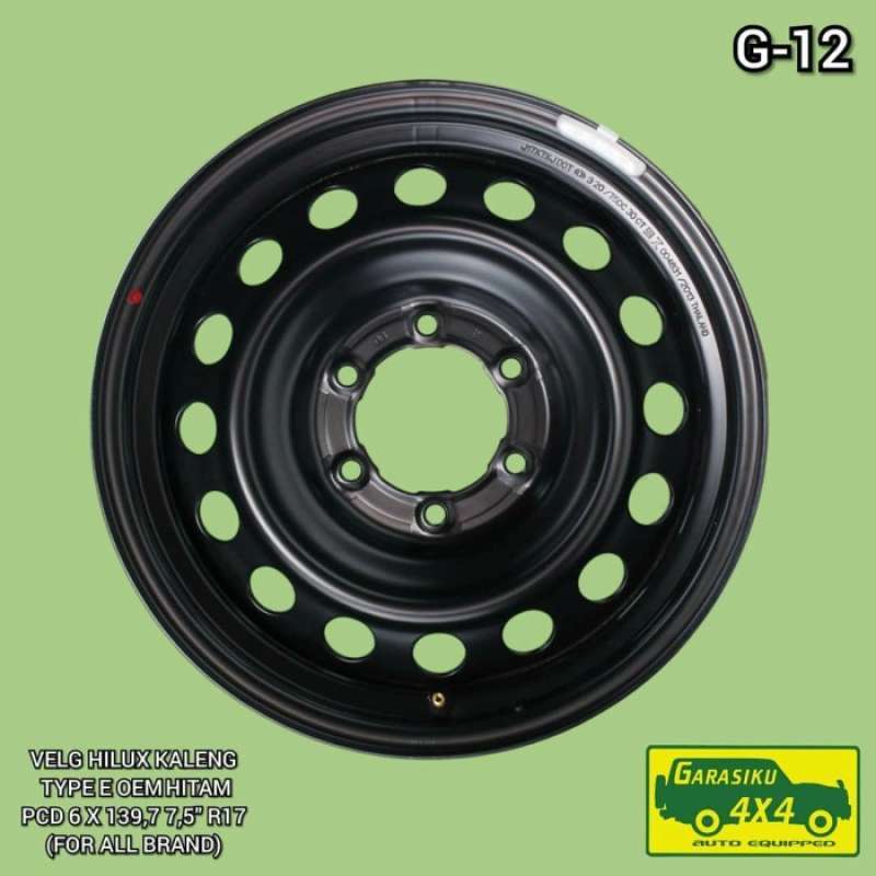Jual Velg Hilux Kaleng Type E Silver/hitam R17 Pcd 6 X 139,7 Lebar 6 ...