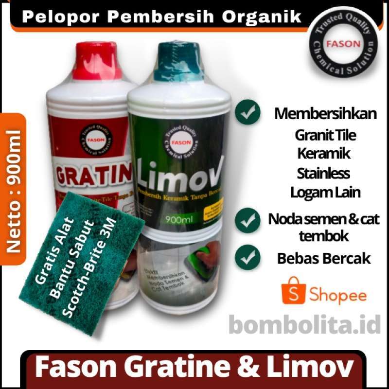 Promo Pembersih Keramik Fason Limov dan Gratine Paket 900ml Diskon 3% ...