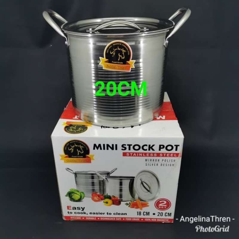 Promo Panci Tinggi Mini Stock Pot / Panci Masak Air Uk 20cm Diskon 18% ...