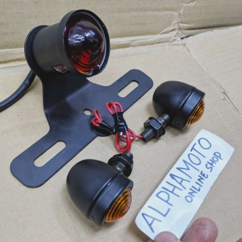 Jual Lampu Rem Dan Sen Custom Japstyle Chopper Klasik Stop Japs Bulat ...
