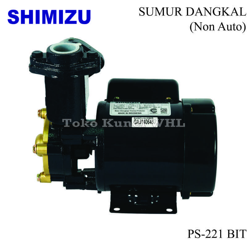 Jual Pompa Air Shimizu Ps 221 Bit 200 Watt Non Otomatis Sumur Dangkal ...