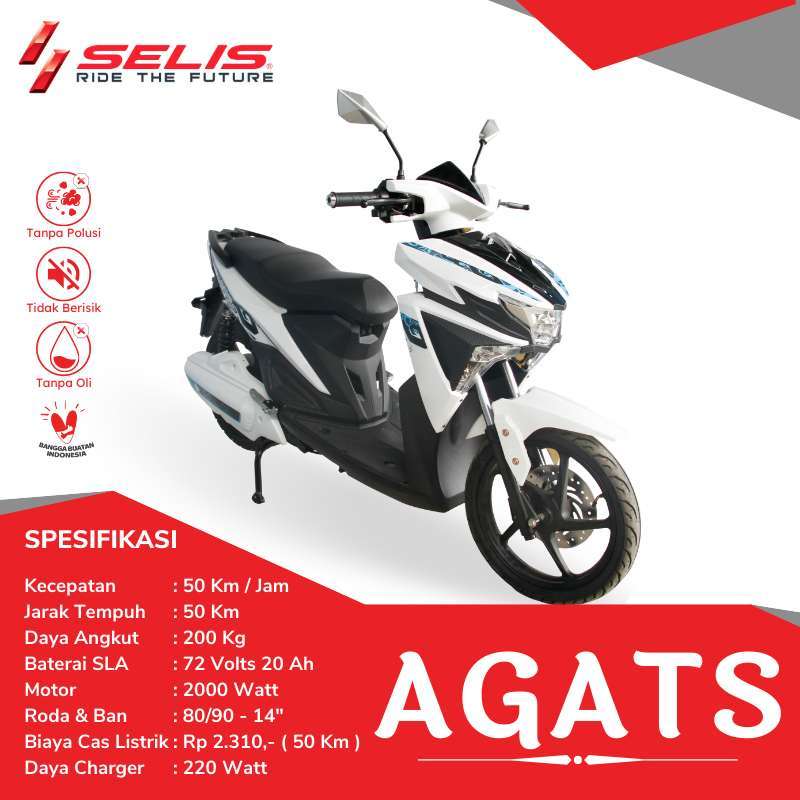 Jual Selis - Sepeda Motor Listrik Agats Motor Elektrik - Battery Sla ...