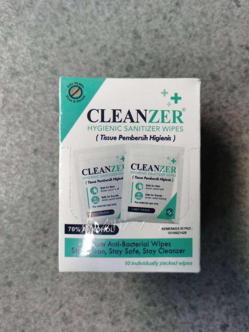 Jual Cleanzer Hygienic Sanitizer Wipes di Seller Unik Jaya Shop ...