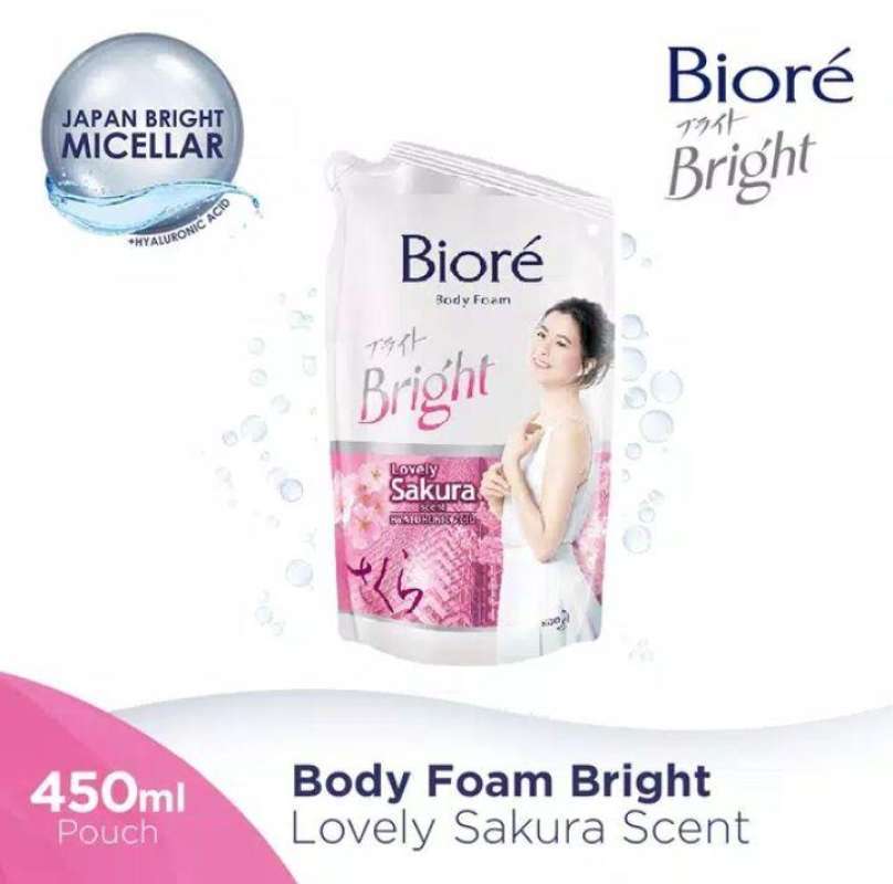Jual Biore Lovely Sakura Body Foam Kemasan Pouch 450 mL di Seller Silkygrosir - Wijaya Kusuma ...