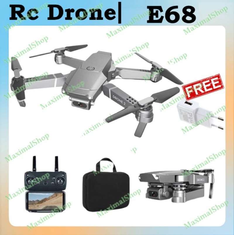 Jual DRONE E68 4K HD KAMERA WIFI FPV APP CONTROLE QUADCOPTER HELIKOPTER ...