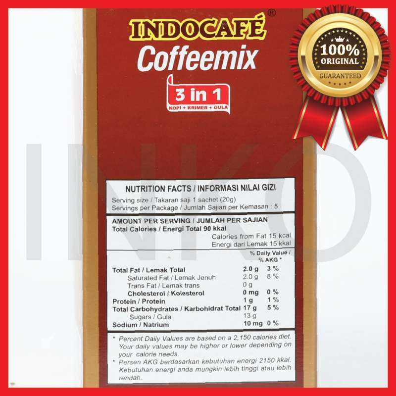 Jual Indocafe Coffeemix 3in1 Kopi Krimer Gula First Class Kotak 5x20gr ...