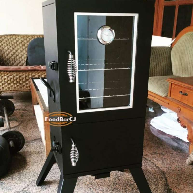 Jual Charcoal Smoker Lemari Asap Stainless Bbq Alat Daging Asap Sei ...
