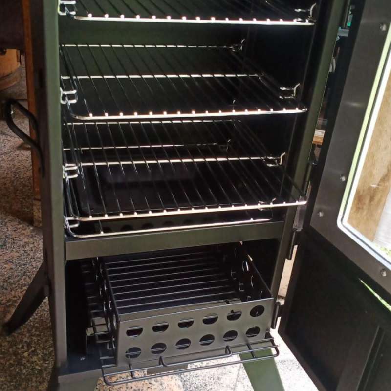 Jual Charcoal Smoker Lemari Asap Stainless Bbq Alat Daging Asap Sei ...