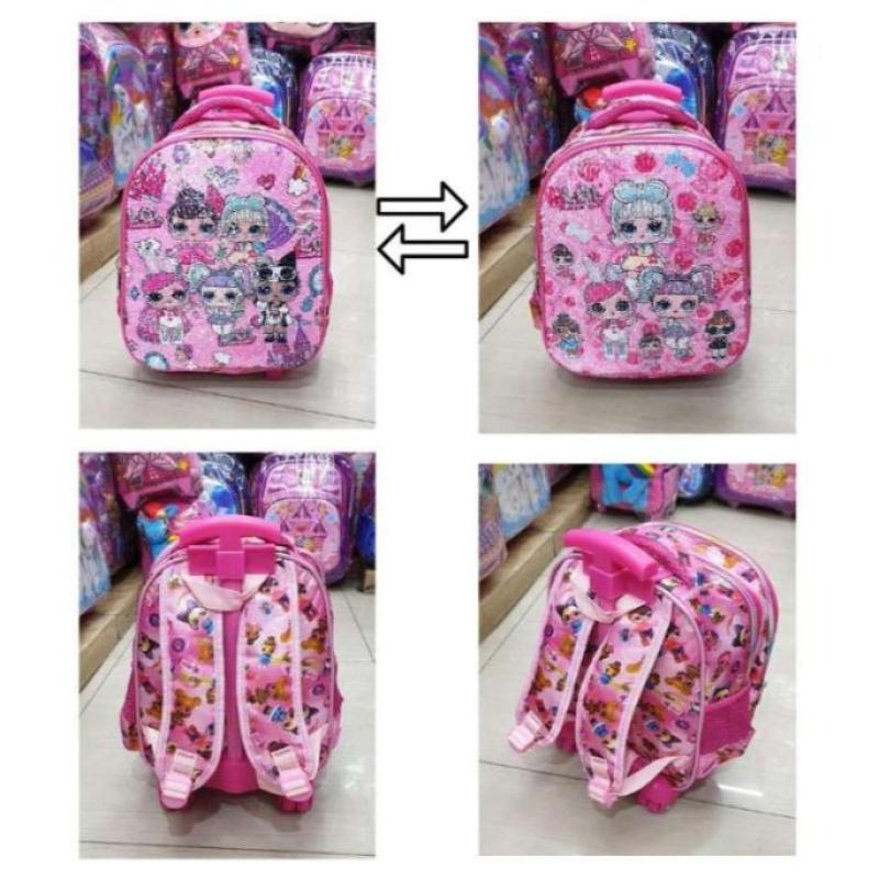Jual Hobi Anak Tas Trolley Dorong - Troli Anak Sekolah Tk Model Sequin ...