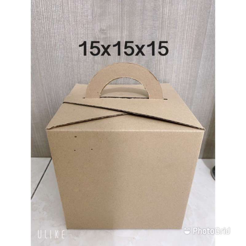 Jual Padlock Box 15x15x15 Die Cut Dus Model Handle Kotak Karton Kardus ...