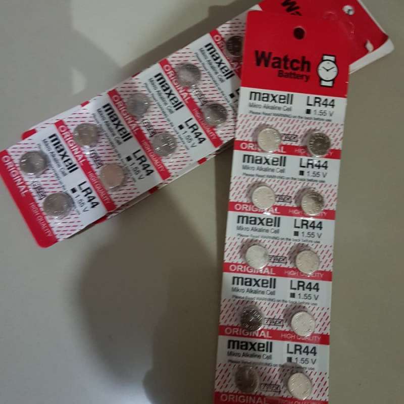 Promo Baterai Maxell LR44 baterai kancing Maxel jam CTS-99 KF909B ...