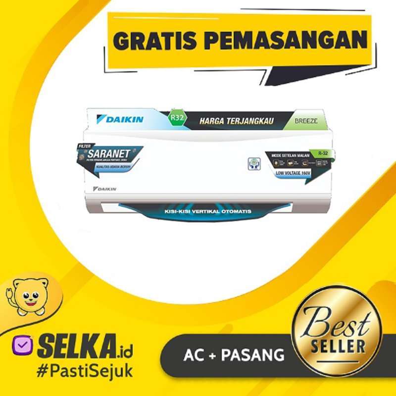 Jual Daikin FTP25AV14 AC Split [1 PK/ Standard/ Instalasi/ Pipa/ Kabel/ Bracket/ Duct Tape/ Pipa ...