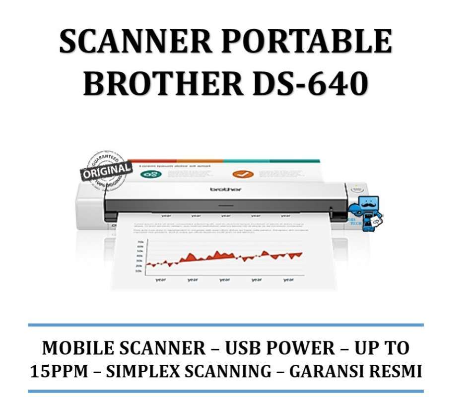 Jual Scanner Portable Brother DS-640 - Compact Mobile Document Scanner ...