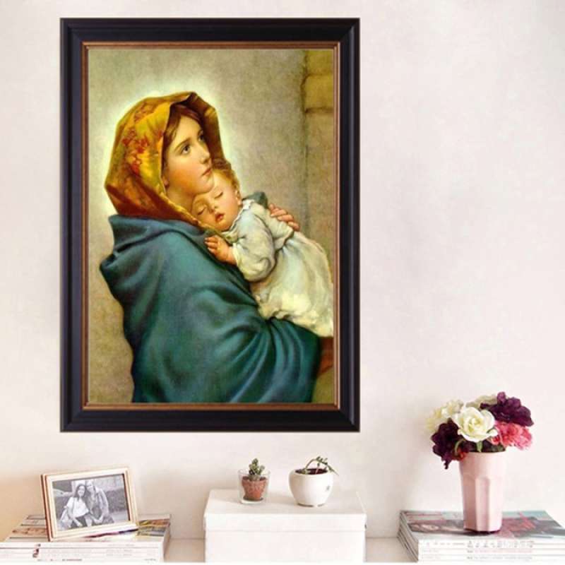 Jual LUKISAN Lukisan Diamond Painting Jadi bunda maria style klasik ...