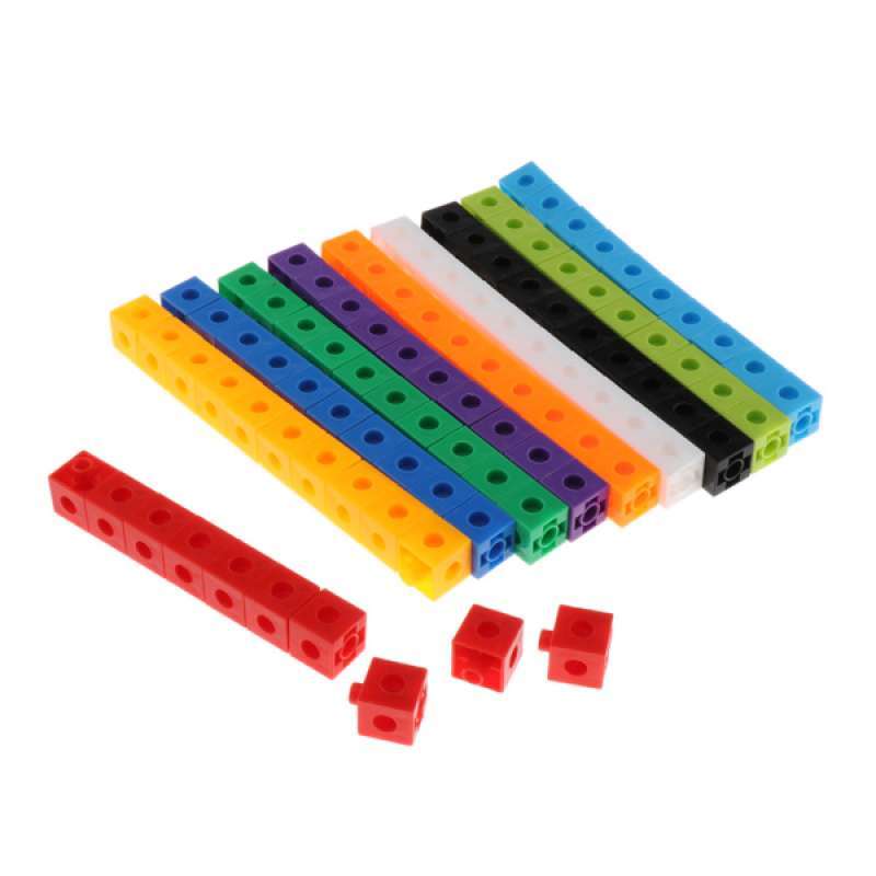 Jual 100Pcs 10 colors Multilink Linking Cubes/ Math Manipulative ...