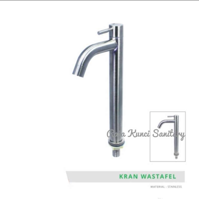 Promo Kran Keran Wastafel Tinggi Stainless Sus 304 Dingin Tebal Diskon ...