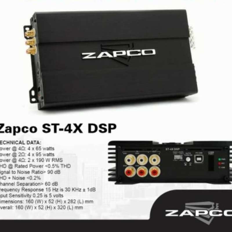 Promo ZAPCO ST-4X DSP AMPLIFIER (FREE RCA RAMM 3Meter) Diskon 3% di ...