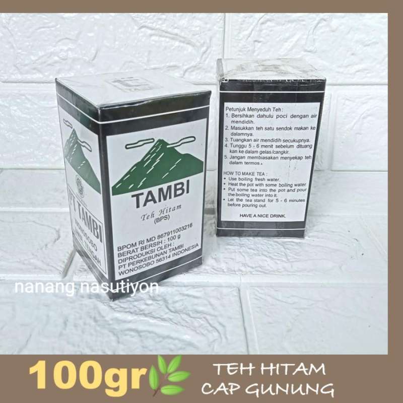 Jual Black Tea Teh Hitam Cap Gunung (bps) Tambi Wonosobo 100gram Di ...