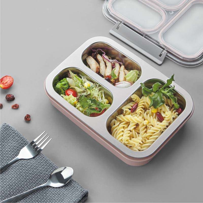 Jual Lunch Box Tedemei Stainless 3 Sekat Anti Tumpah Kotak Makan Bpa ...