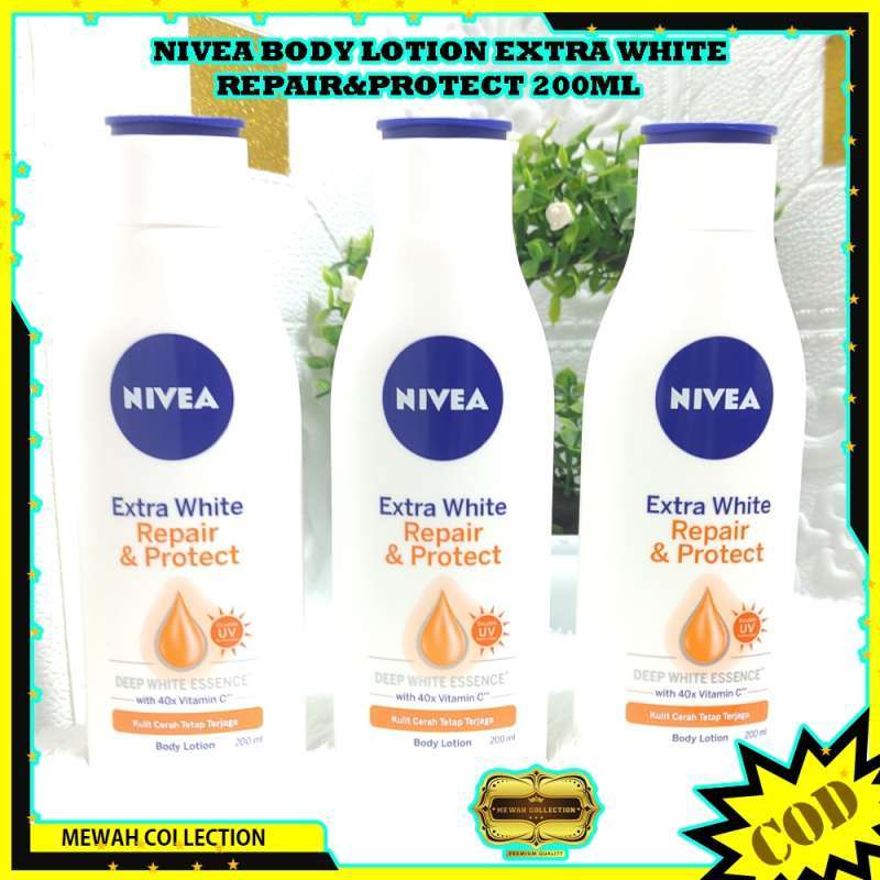 Jual Nivea Body Lotion Extra White Repair & Protect 200 ml With 40x ...