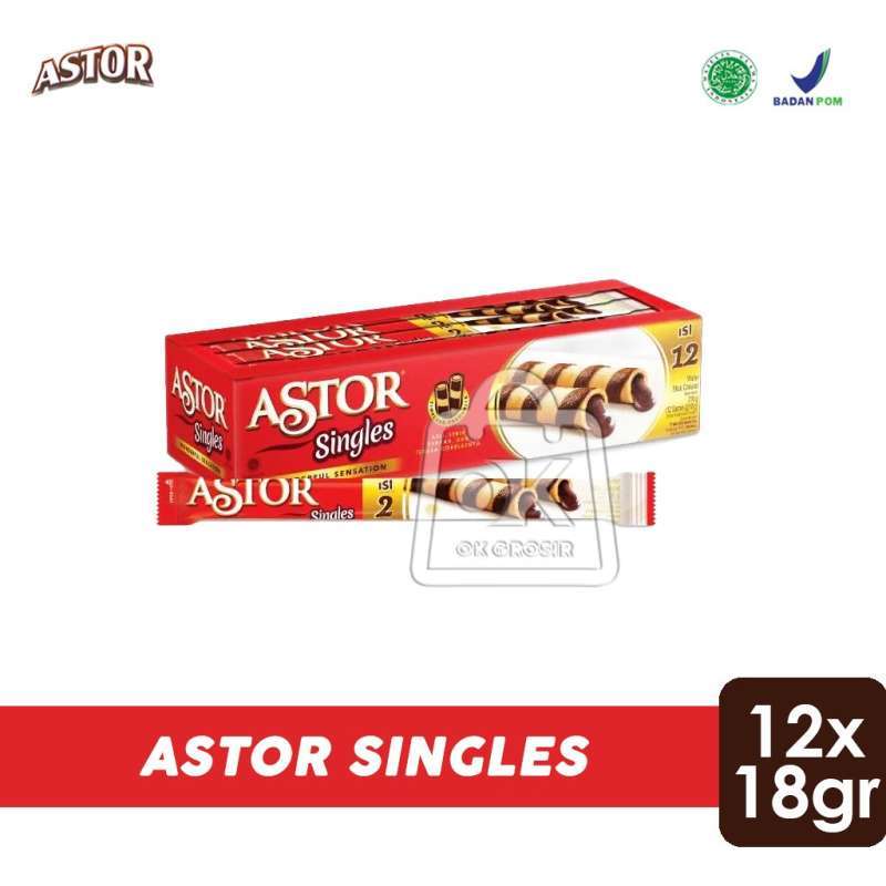 Promo Astor Singles Wafer Stick / Astor Stik Coklat (1 Box isi 12 Pcs) Diskon 30% di Seller ...