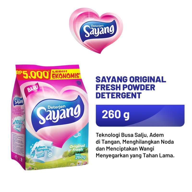 Promo Sayang Original Fresh Powder Detergent 260 GR Diskon 38% di ...
