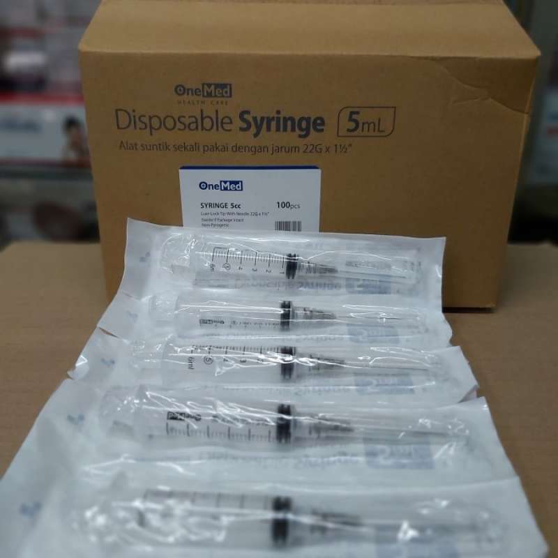 Promo Spuit 5ml Onemed..Syiringe 5ml Onemed ..Disposable Syringe 5ml ...