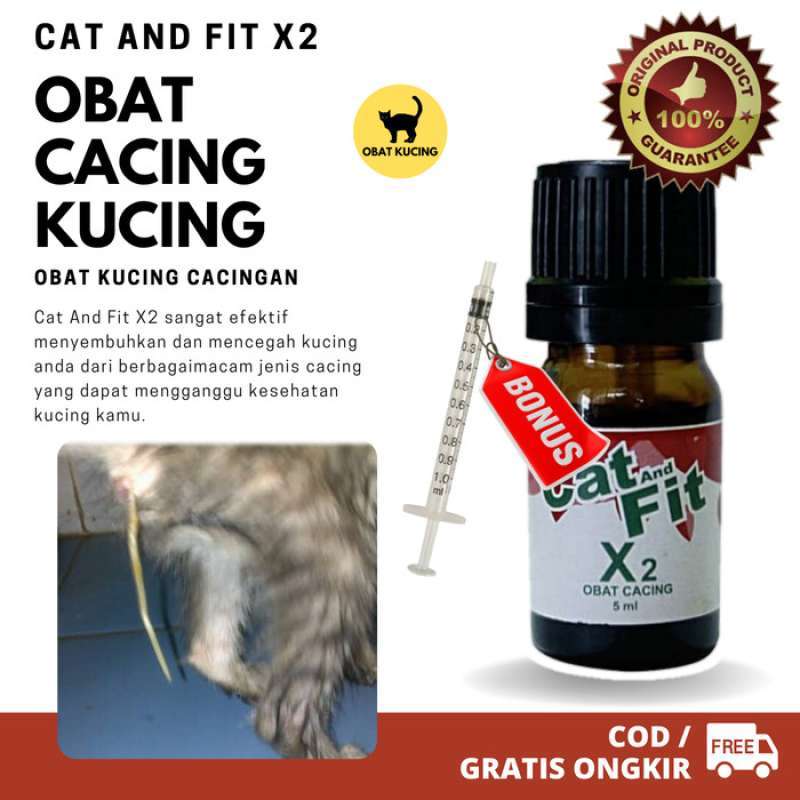Promo Obat Cacing Cat And Fit X2 Obat Cacingan Pada Kucing Ampuh Manjur ...