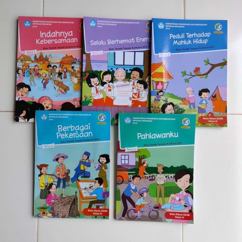 Jual Paket Buku Sd Kelas 4 Semester 1 Tema 12345 Dan 2 Tema 6789 ...