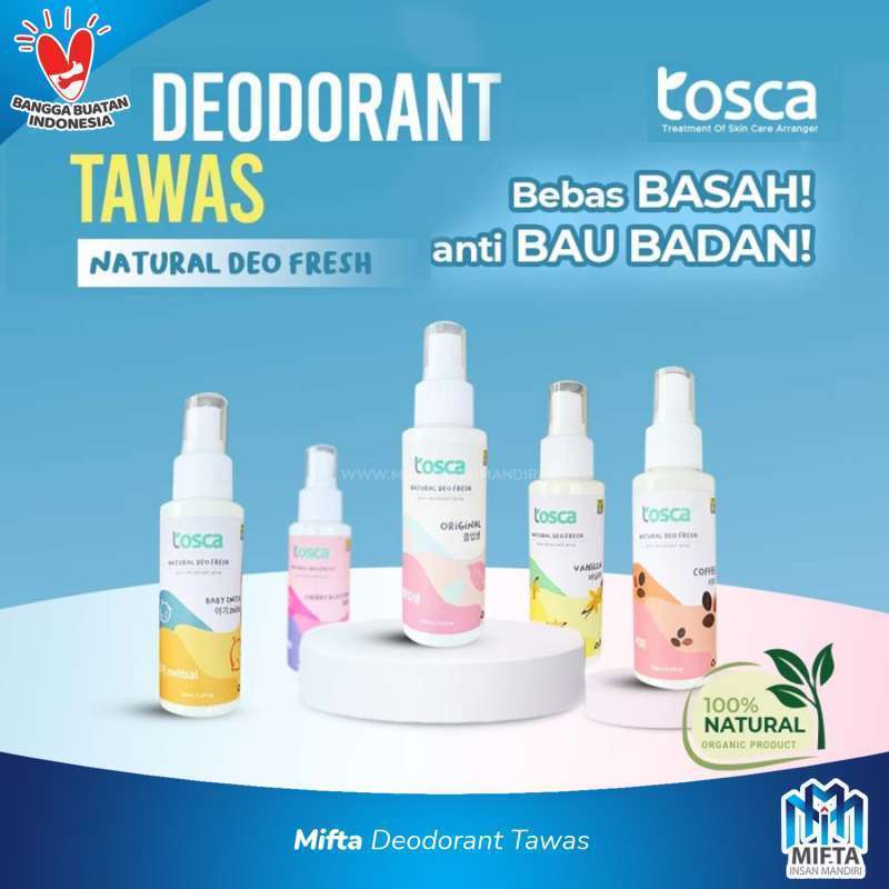 Jual Deodorant Tawas Spray / Natural Deo Fresh 100ml Tosca / Deodoran ...
