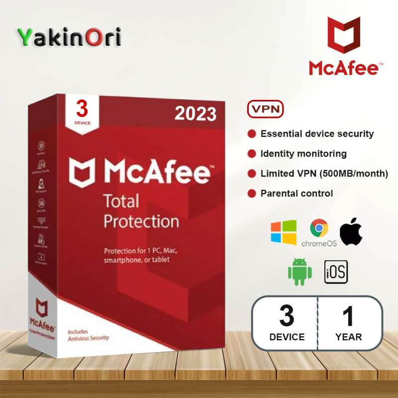 Jual Mcafee Total Protection Antivirus - 3 Device 1 Tahun Di Seller Yakinori - Cengkareng Barat ...