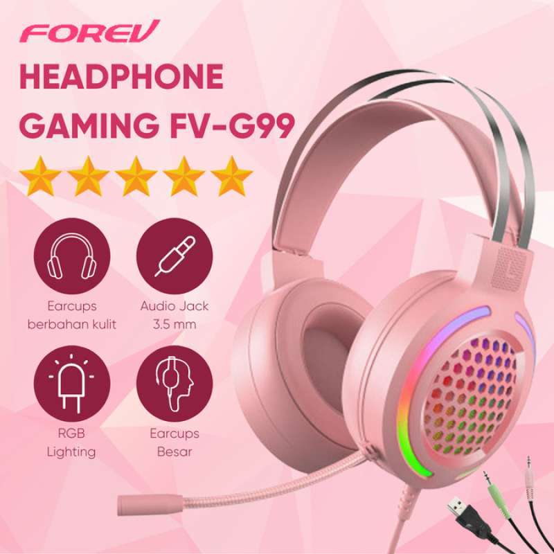 Promo Forev Headset Gaming FV-G99 Headphone Gamers HD Sound + Microphone Diskon 50% di Seller ...