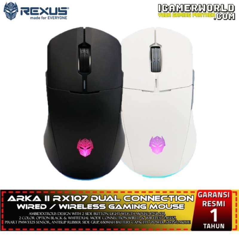 Promo Rexus Arka II / Arka 2 RX107 Wired / Wireless Gaming Mouse ...