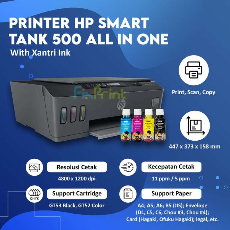 Promo Printer HP Smart Tank 500 Print Scan Copy Original Infus HP ...
