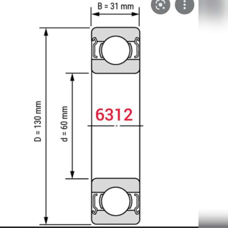 Jual Ball Bearing 6312 2z C3 Skf Italy Laker Lahar Original Di Seller Karbura Store - Duri Kepa ...