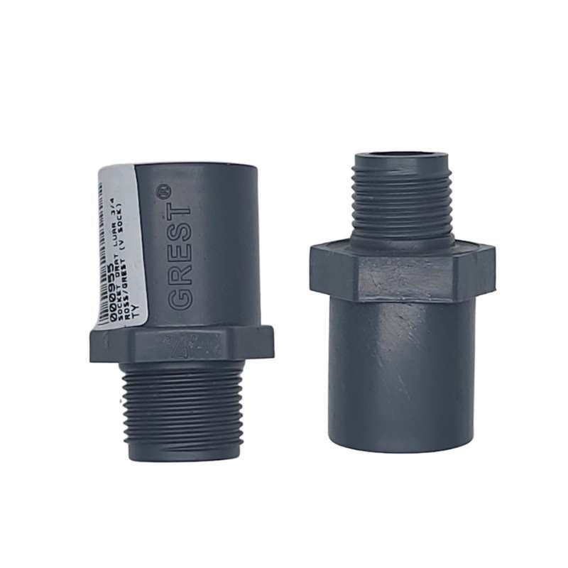 Jual Socket Drat Luar 1/2 3/4 Fitting Pipa Drat Luar Pvc 1/2 3/4 Inch Di Seller Sukses Ideal ...