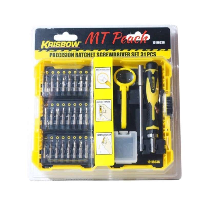 Promo Krisbow Set Obeng Presisi Ratchet 31Pcs Precision Ratchet ...
