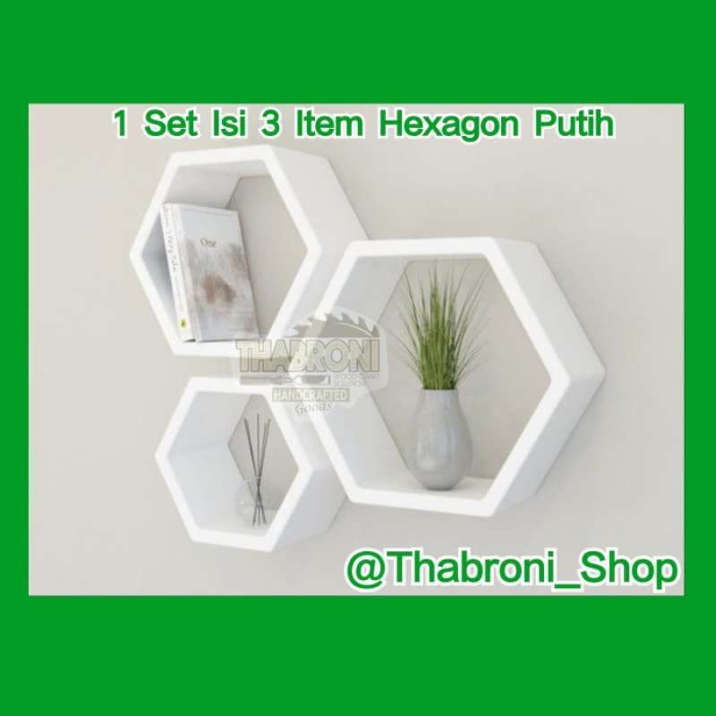 Jual Rak Heksagonal Set Hiasan Dinding Kayu Rak Sudut Dekorasi Rumah