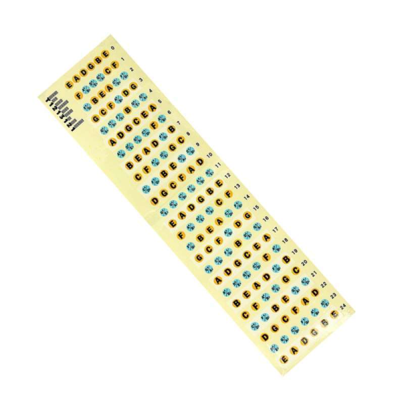 Jual Guitar Neck Fretboard Note Map Fret Stickers Labels Decals Learn ...
