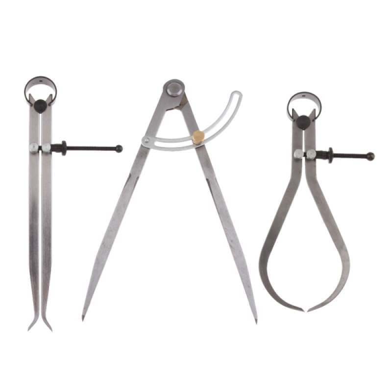 Jual 3 Pcs Precision Inside Caliper And Outside Caliper Divider Caliper ...