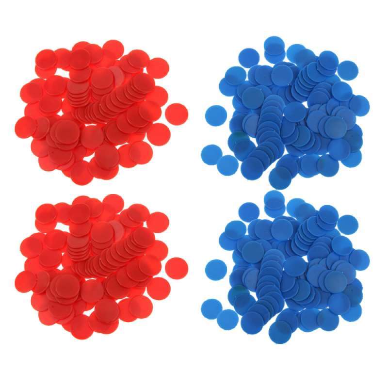 Jual 400pcs Opaque Plastic Board Game Counters Numeracy Teaching Chips ...