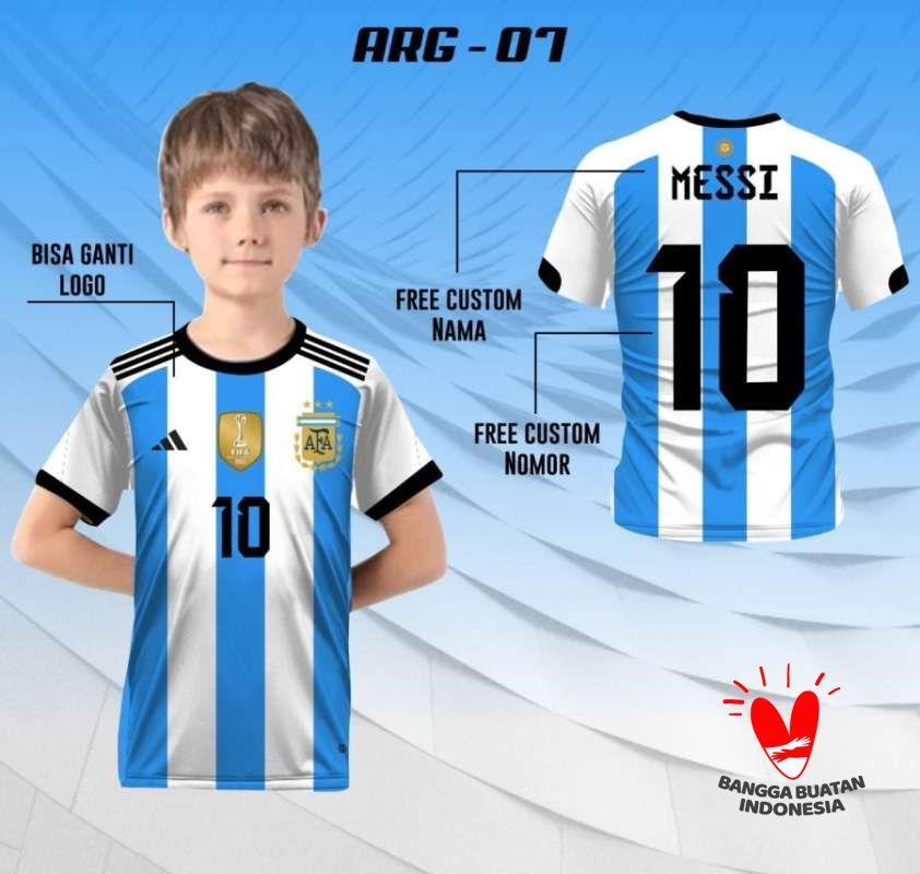 Promo jersey anak baju messi argentina juara piala dunia 2022 - 3 ...