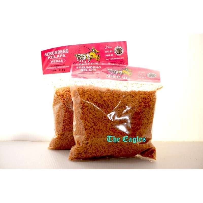 Jual Serundeng srundeng Kelapa KERETA MAS Solo 250 gr Halal coconut ...