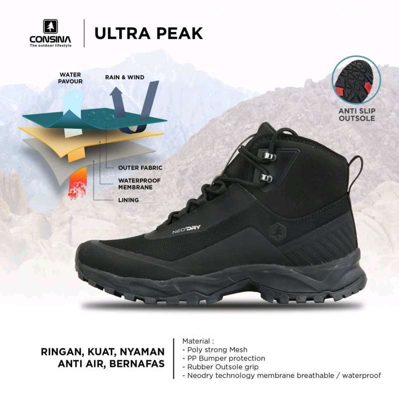 Promo Consina Ultra Peak Sepatu Gunung Hiking Diskon 10% di Seller ...